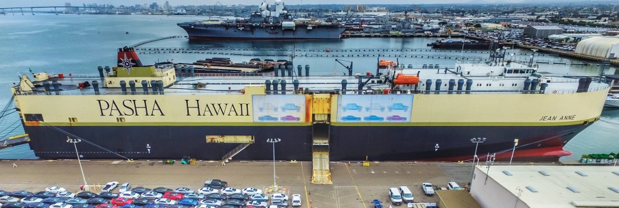 Pasha Hawaii #1 transporter of containers/cars/goods to Hawaii