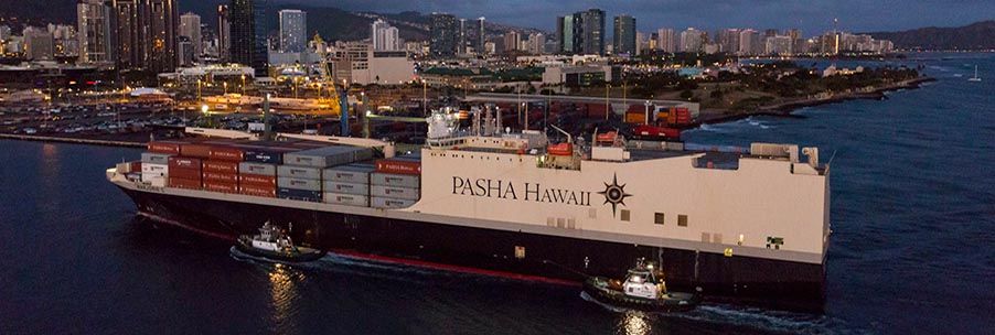 Pasha Hawaii #1 transporter of containers/cars/goods to Hawaii