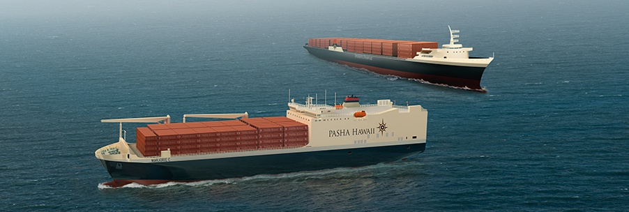 Pasha Hawaii #1 transporter of containers/cars/goods to Hawaii