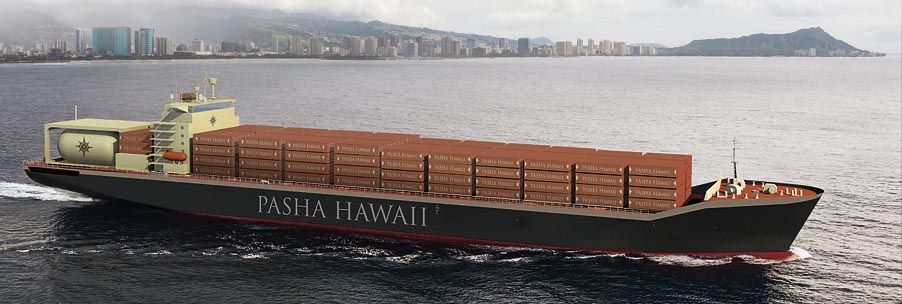 Pasha Hawaii #1 transporter of containers/cars/goods to Hawaii